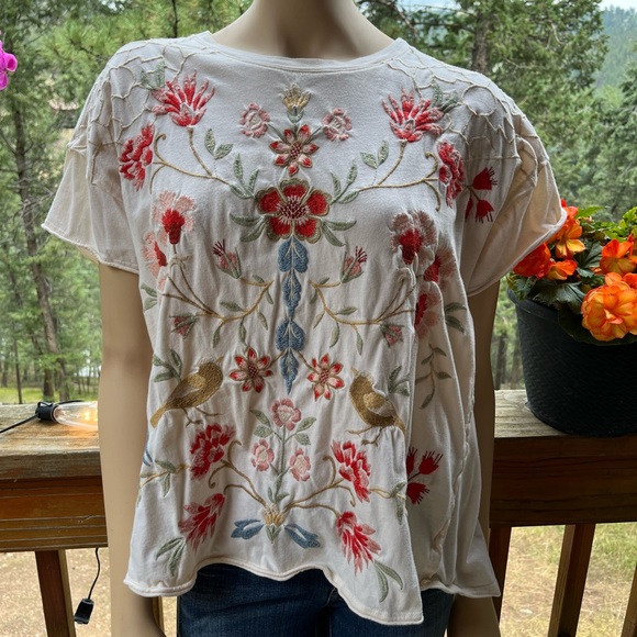 Johnny Was | Tops | Johnny Was Size M Oversized Fit Xxl 0 Cotton ...